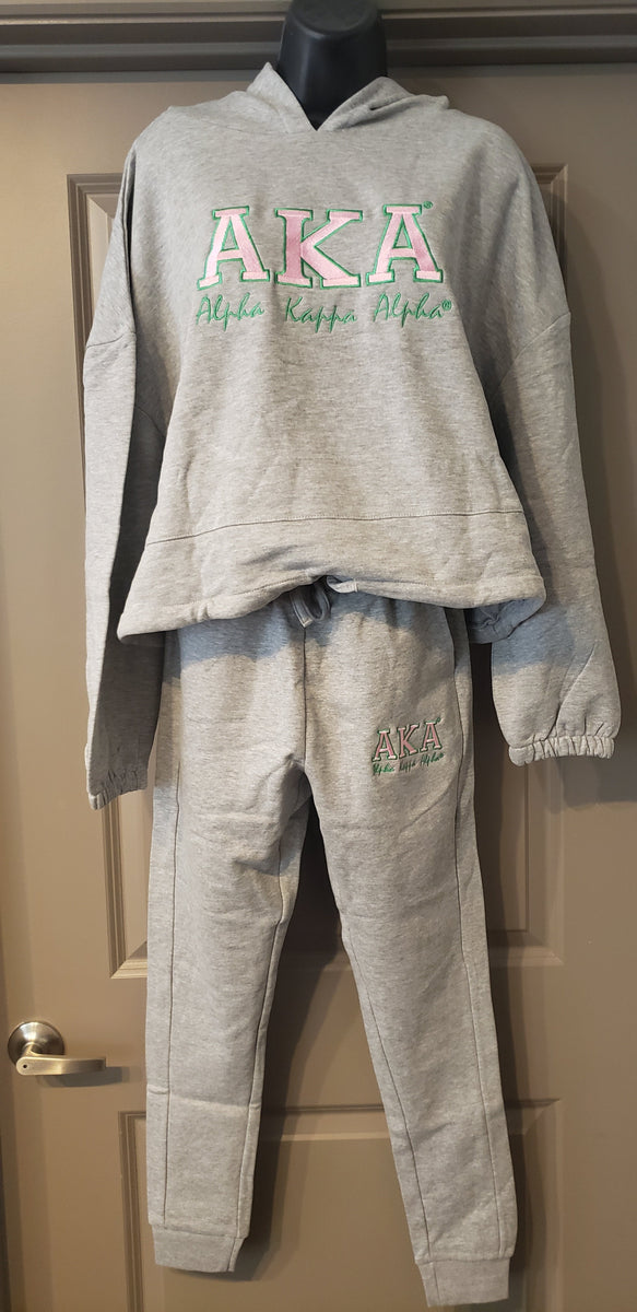 AKA Black Sweatsuit(Bold) – KLASSY GREEK EMBLEMS