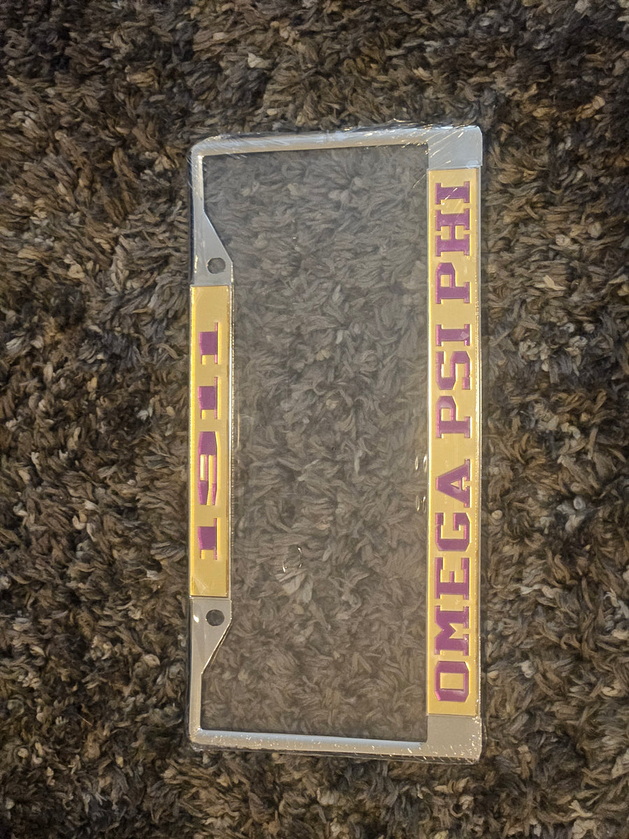 Omega Psi Phi License Frame – KLASSY GREEK EMBLEMS