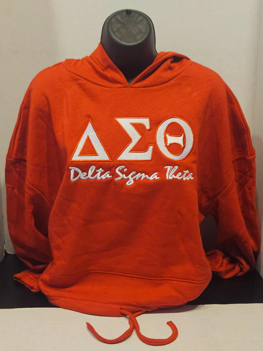 Delta Sigma Theta Drawstring Hoodie - Script (Red) – KLASSY GREEK EMBLEMS