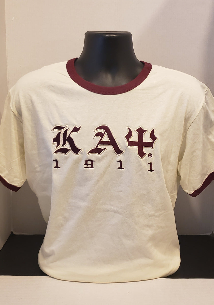 Kappa Alpha Psi 1911 Ole English Ringer Tee(crimson/cream) – KLASSY ...