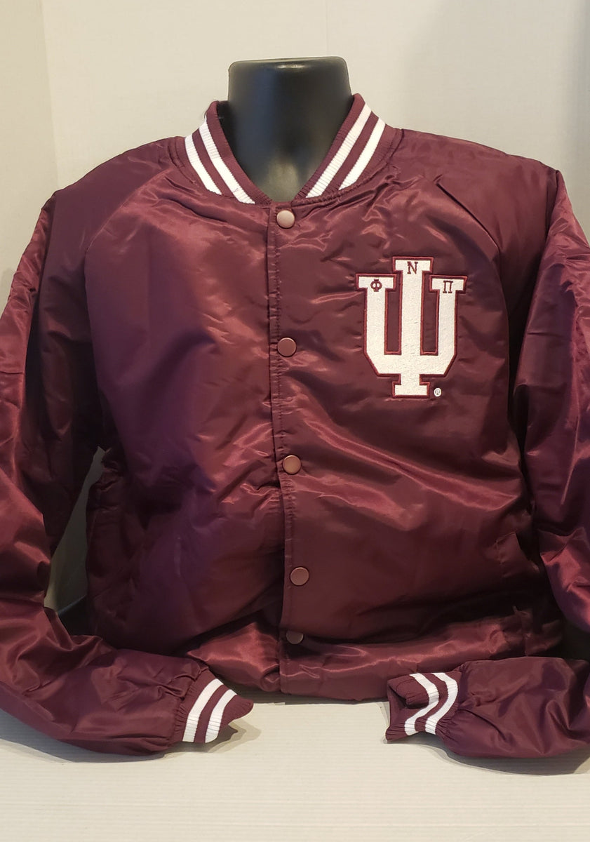 Kappa Alpha Psi(Crimson) (IU) Bomber Jacket – KLASSY GREEK EMBLEMS